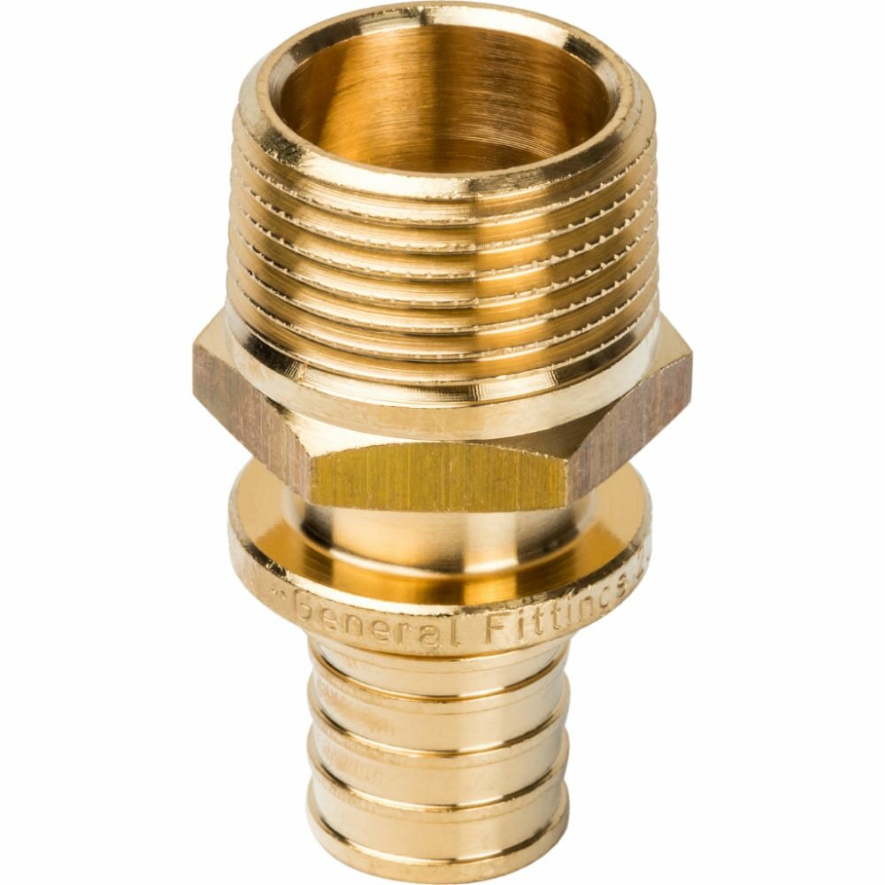 Переходник с наружной резьбой 20xR 3/4" STOUT SFA-0001-002034 RG008P0TP471S5 латунный надвижной фитинг для трубок