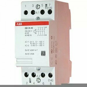 Модульный контактор ESB-24-22 (24А AC1) катушка 220В АС/DC ABB (арт. GHE3291302R0006)