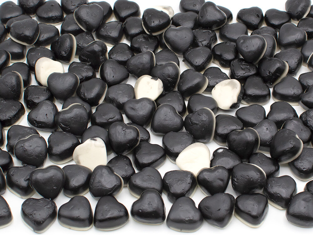 Мармелад жевательный HALAL "Сердце с начинкой" со вкусом лакрицы 1кг RAVAZZI/Италия