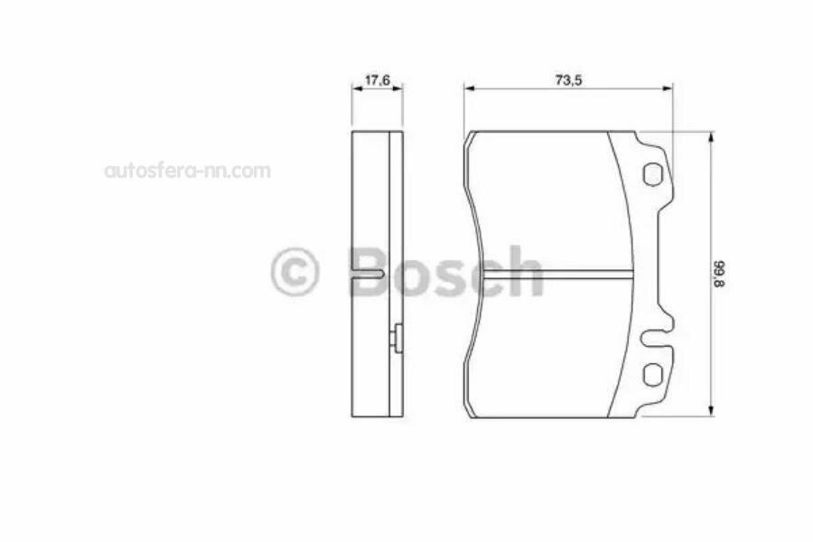 BOSCH 0986460966 К-т дисков. тормоз. колодок MERCEDES-BENZ 190 90-93, C-CLASS 1994-00, CLK 1998-02, E-CLASS 1996-02