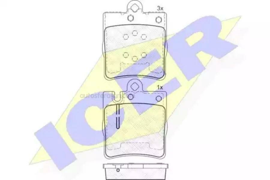 ICER 181312 Колодки тормозные