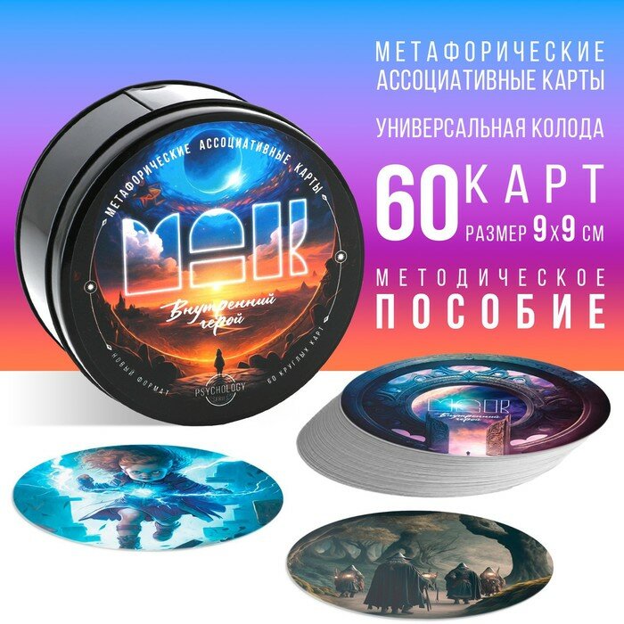 Метафорические ассоциативные карты «Внутренний герой», 60 карт (9×9 см), 16+