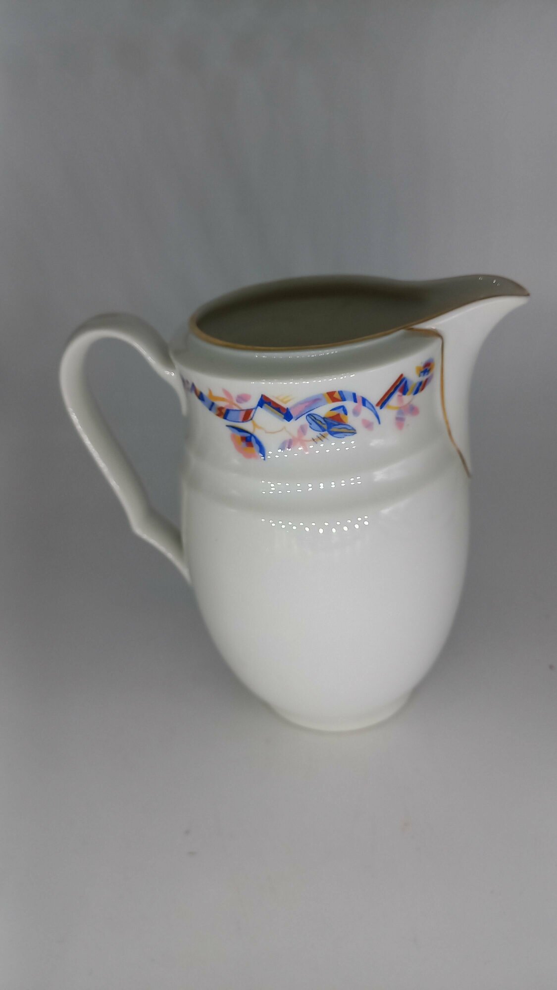 Винтажный фарфоровый молочник / сливочник, роспись, Бавария