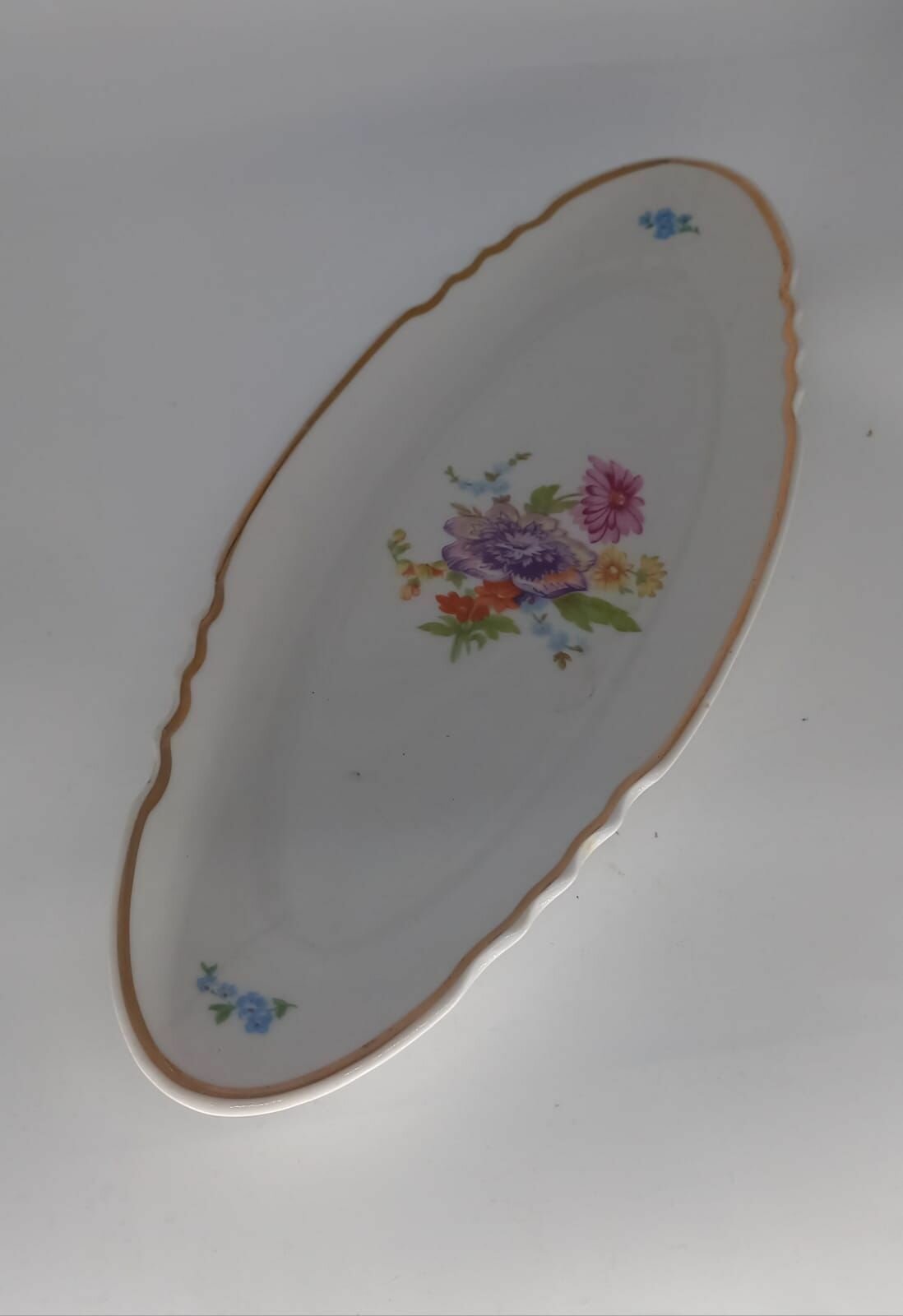 Винтажное советское блюдо с рисунком, фарфор, СССР