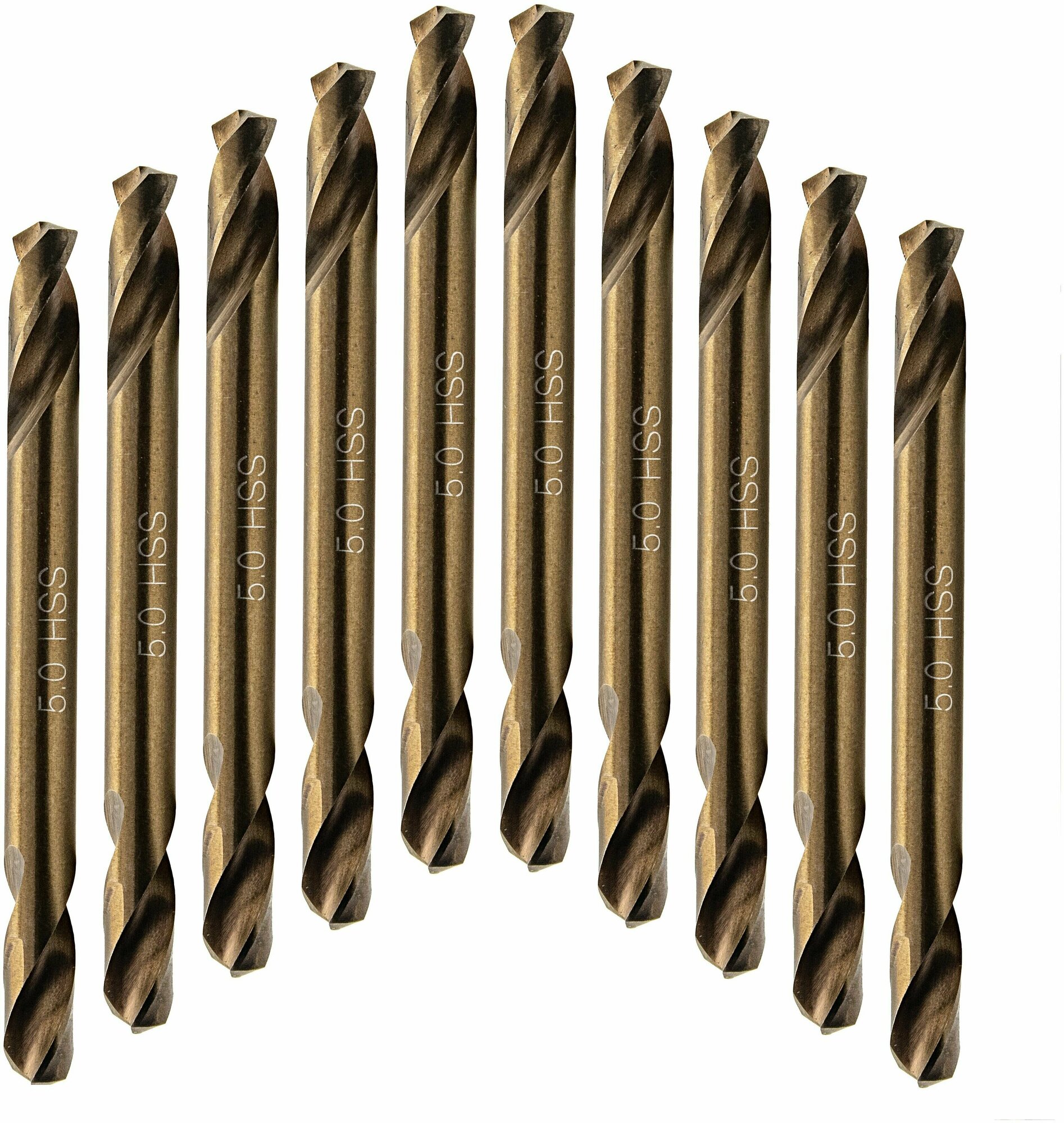 Сверло двухстороннее 5 мм ADM Tools Professional HSS по металлу, кобальт (10шт)