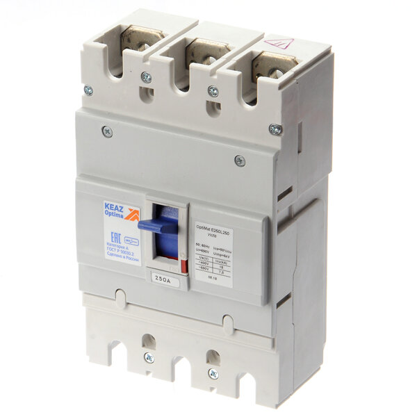 Автоматический выключатель OptiMat КЭАЗ E250L125-УХЛ3 125А/3п/ 380В 18кА 100009