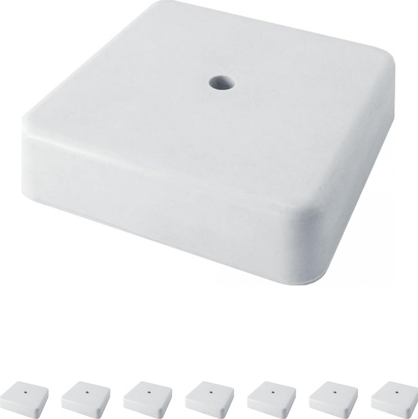 Коробка распределительная TDM Electric КР 100х100х29 ОП квадратная для открытого монтажа IP40 белый (комплект из 7 шт.)