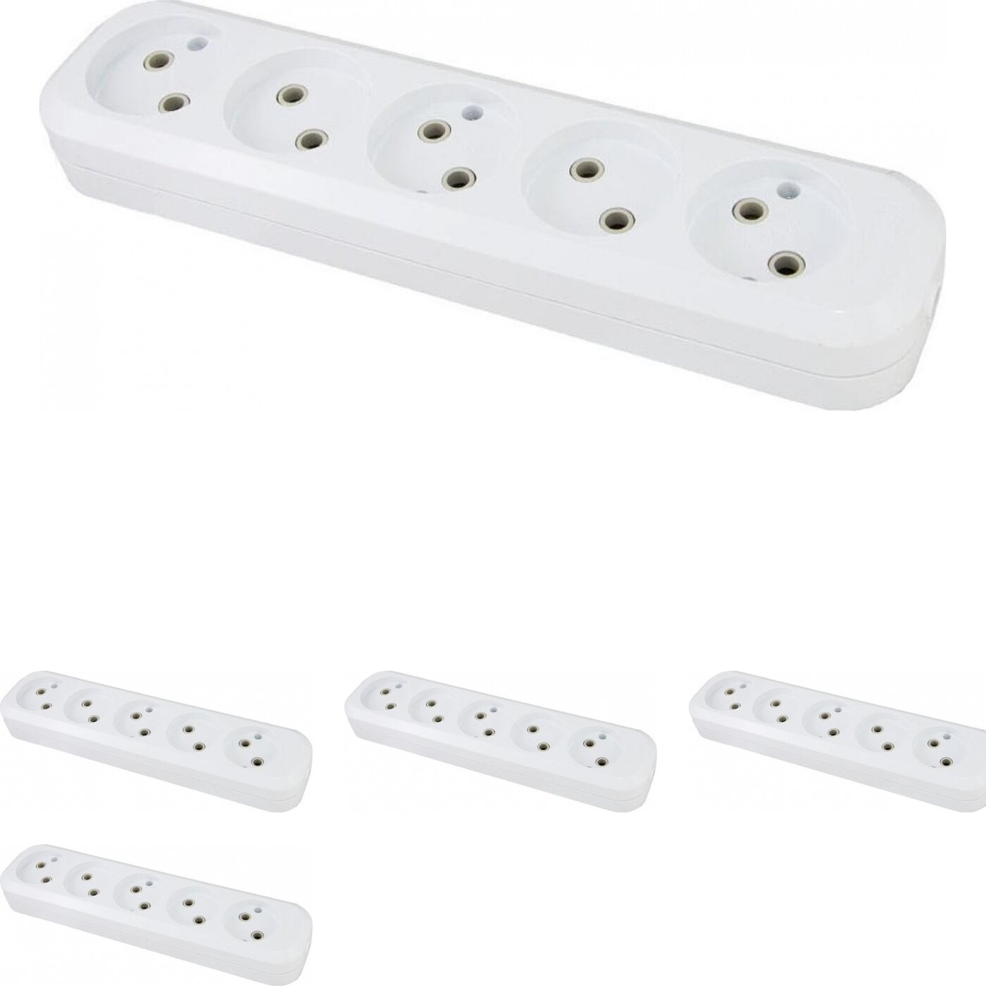 Колодка TDM Electric пятиместная без заземления IP20 белый (комплект из 4 шт.)