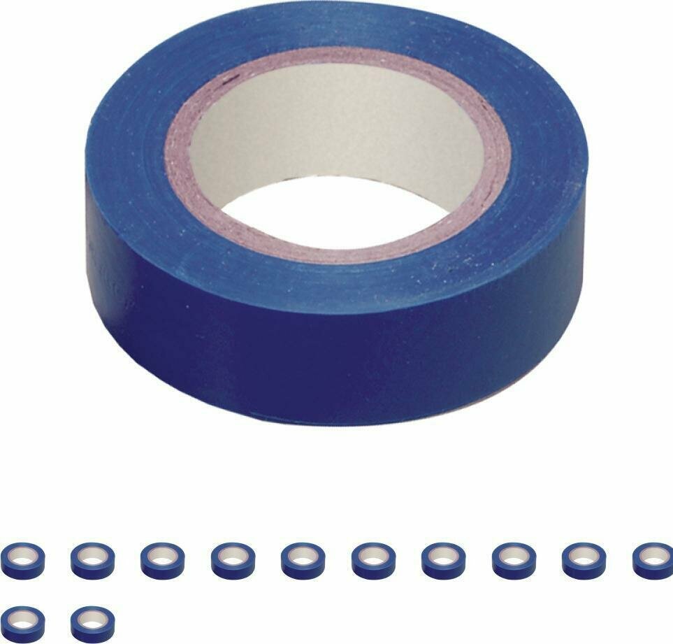 Изолента ПВХ IEK 15 мм 20 метров синяя (комплект из 12 шт)