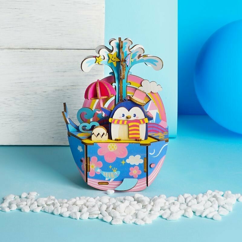 Деревянный конструктор Robotime Музыкальная шкатулка Океанариум