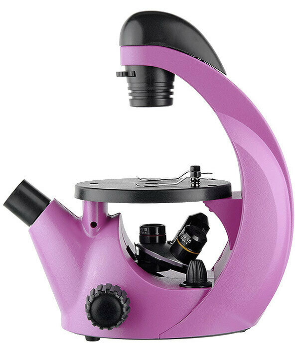 Микроскоп для школы Микромед Эврика 40х-320х инвертированный (аметист)