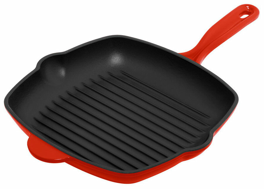 Сковорода-гриль Maunfeld DEVON MGP27CE16R, из эмалированного чугуна, 27х27 см