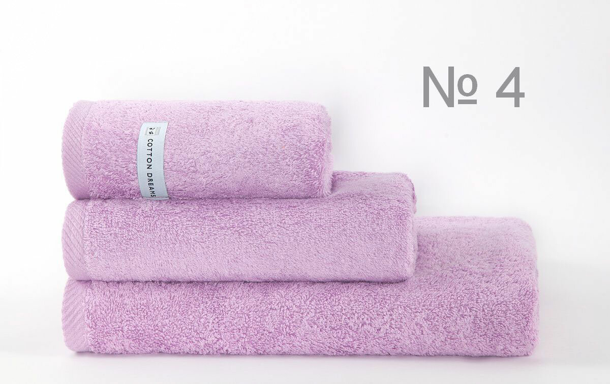 Полотенце хлопковое махровое, плотность 550 гр, цвет Violet/palomi, 70 x 140 см