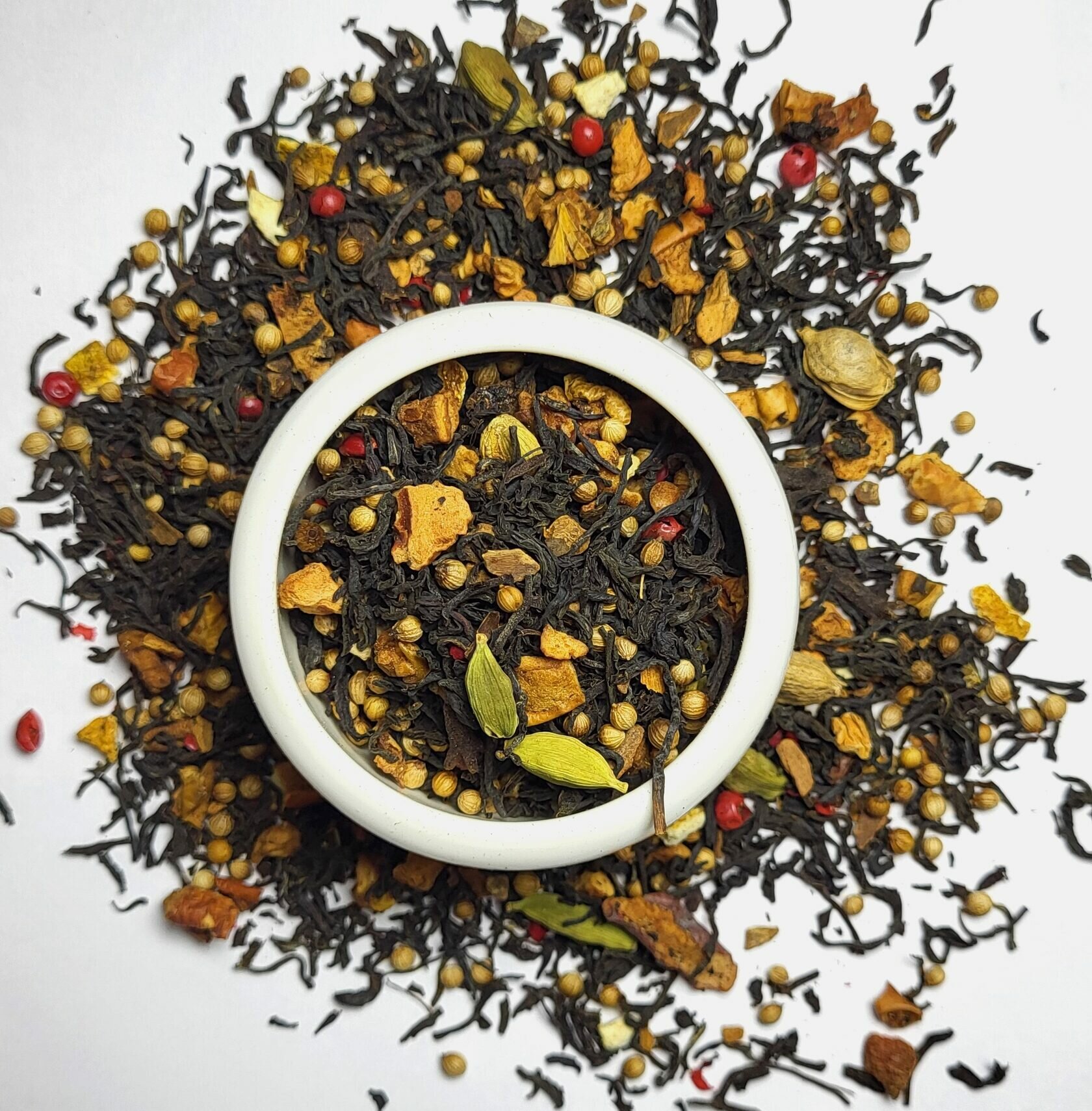 Чай TEACOFFER "Пряный апельсин", черный, листовой, со специями 100г