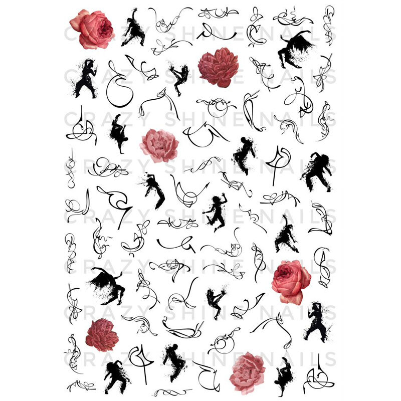 Слайдер-дизайн Crazy Shine Nails mini №1083 Движения