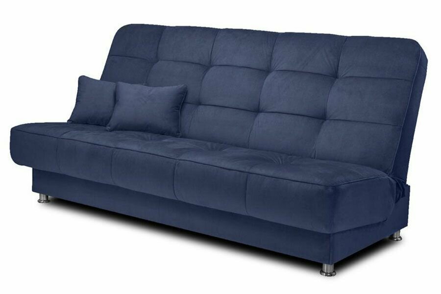 Диван раскладной Модерн книжка, синий микровелюр НМ-49, ящик для белья