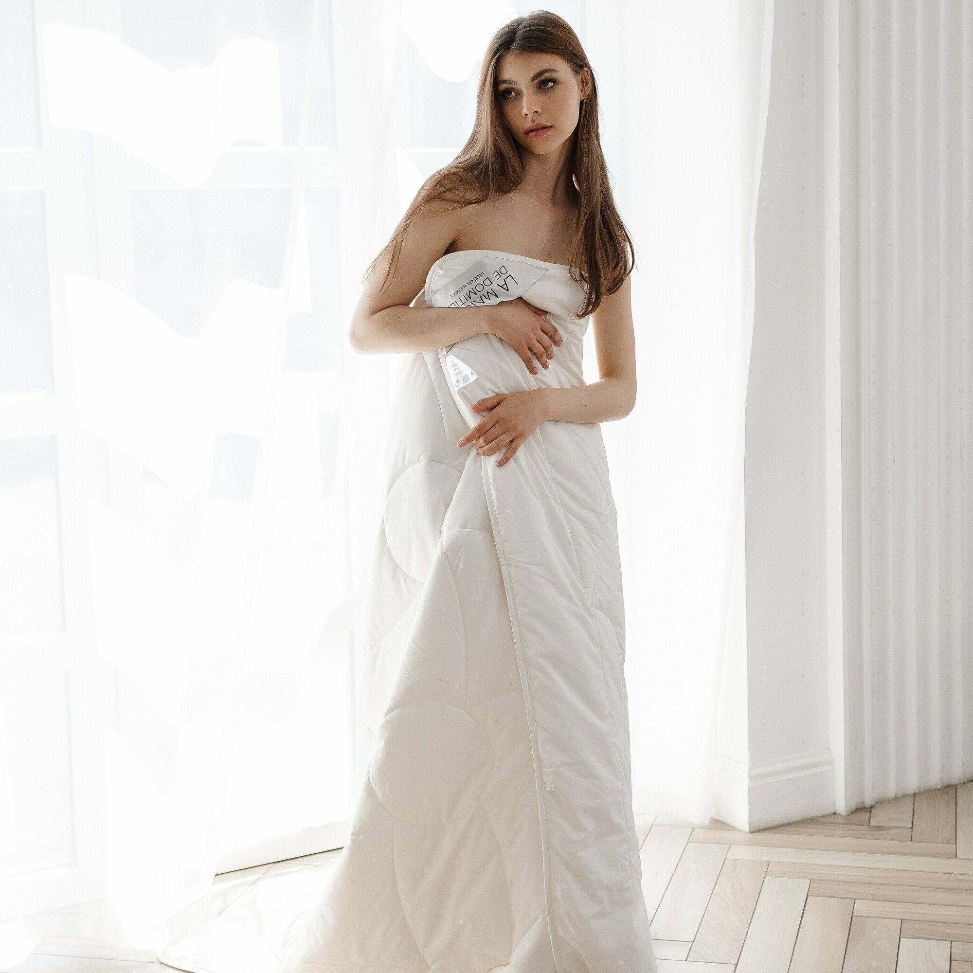 Одеяло La Maison de Domitille Люкс Дакрон Лето (Luxury Dacron Summer) Белый (White) 240x220 см
