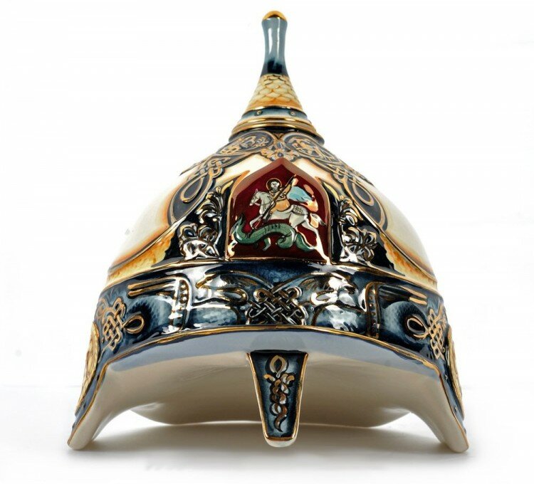 Подарочный штоф "Георгий Победоносец", цветной с золотом