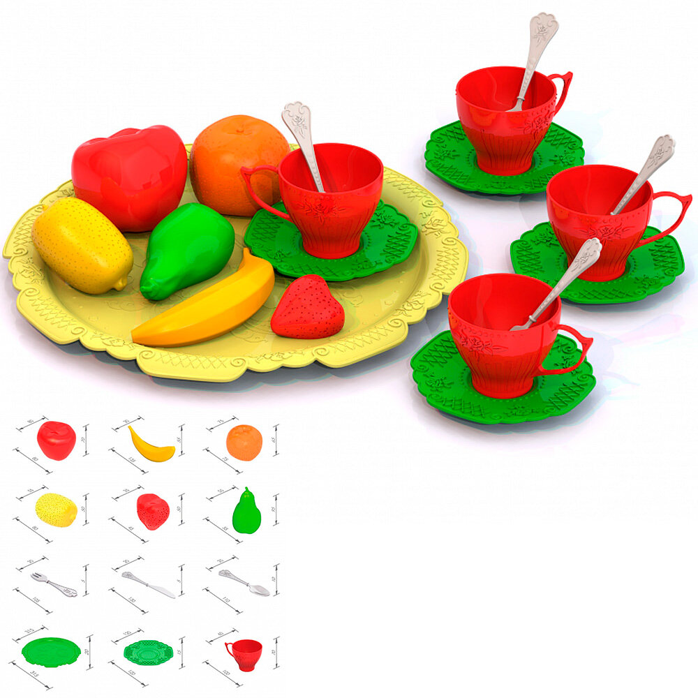 Набор посуды 623 Чайный сервиз и фрукты 18предметов Норд /15/
