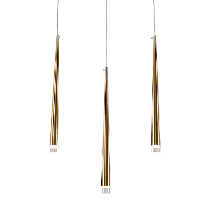 Подвесной светильник Delight Collection Aquitaine Aquitaine 3 gold OM042820-3 gold, Золотой, LED, 3 x 1 Вт.