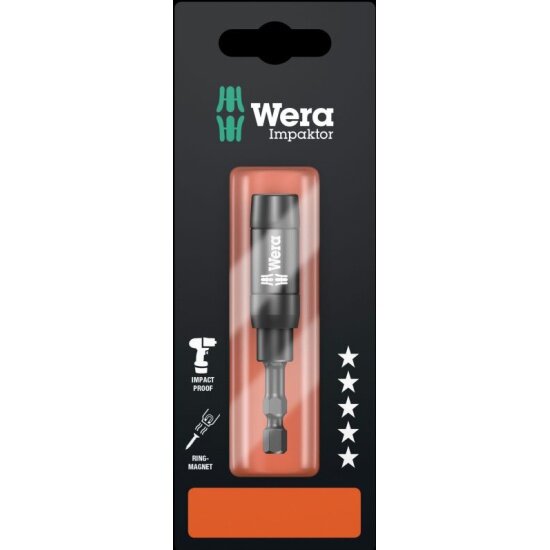 Битодержатель ударный Wera WE-073990, Impaktor 1/4" x 75mm