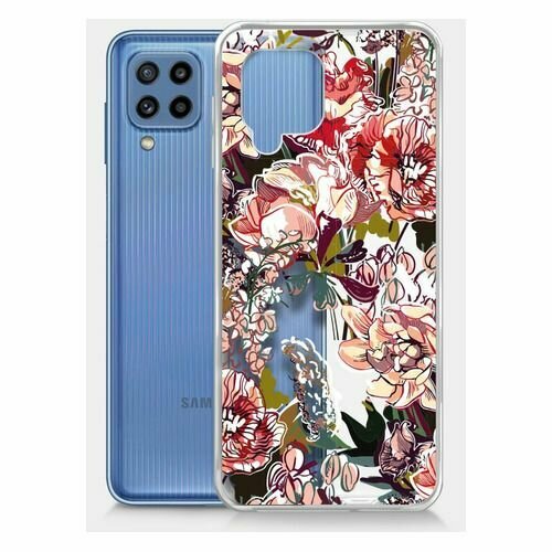 Чехол (клип-кейс) BORASCO ArtWorks, для Samsung Galaxy M32, прозрачный/рисунок [51430]