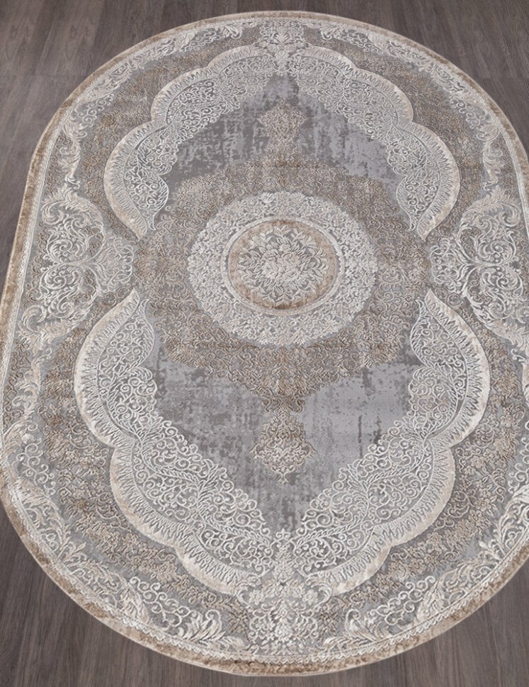 Ковер 03880C - GREY / BROWN - Овал ARMINA (2 х 2.9 м)