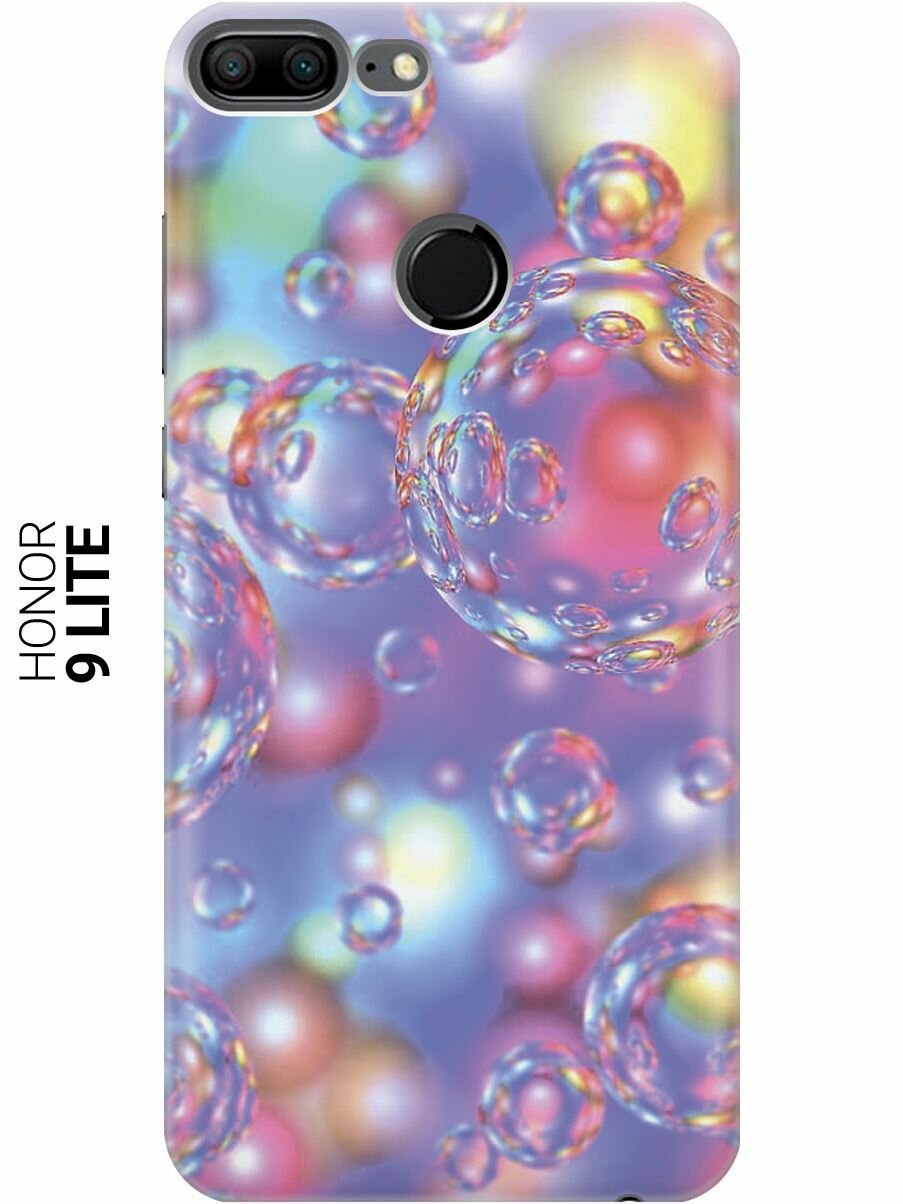 Силиконовый чехол на Honor 9 Lite, Хонор 9 Лайт с принтом "Необычные пузырьки"
