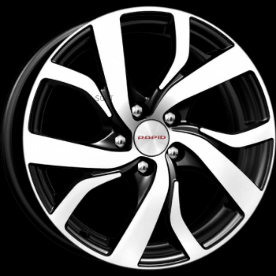 Диск литой r16 6.5j 5x114.3/66.1 et47 кик палермо алмаз черный r13948