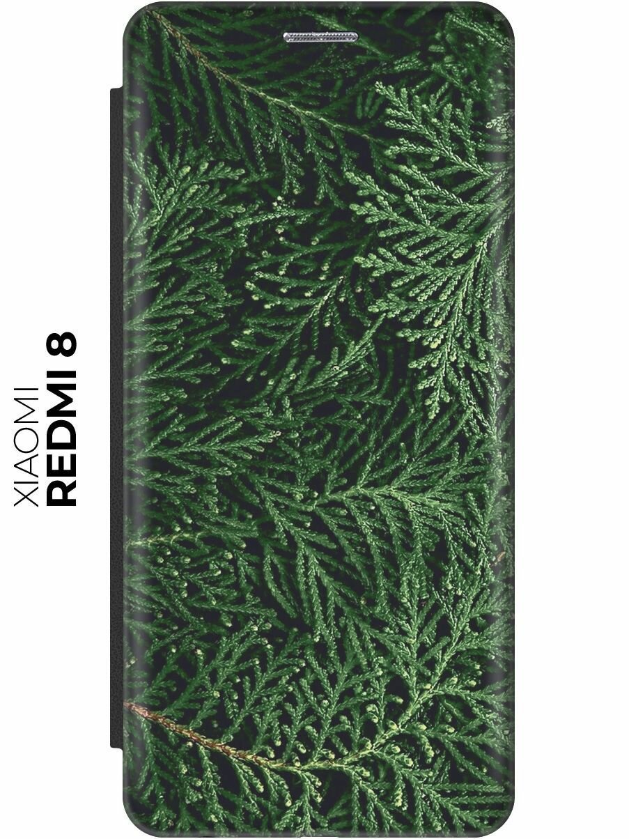 Чехол-книжка Хвоя на Xiaomi Redmi 8 / Сяоми Редми 8 черный