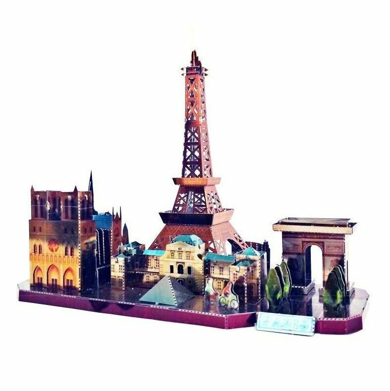 Металлический конструктор / 3D конструктор / Сборная модель Париж (цветной)