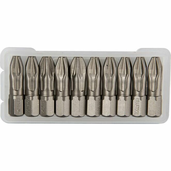 Биты набор X-DRIVE KRAFTOOL PZ3, 25 мм, 10 шт, Cr-Mo сталь