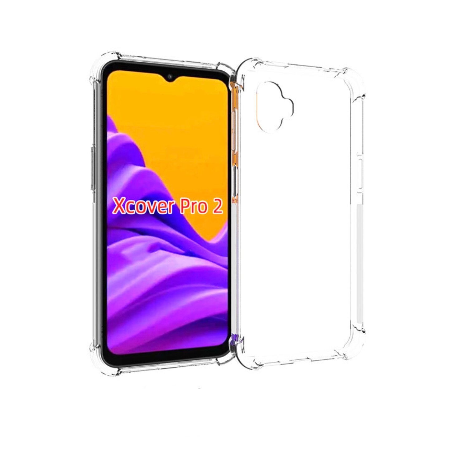 Чехол задняя-панель-накладка-бампер MyPads Tocco для Samsung Galaxy Xcover Pro 2 с защитой углов противоударный прозрачный