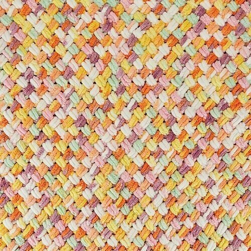 Пряжа PUFFY COLOR (Alize), бел/мята/оранж/сирен - 6527, 100% микрополиэстер, 5 мотков, 100 г, 9 м.