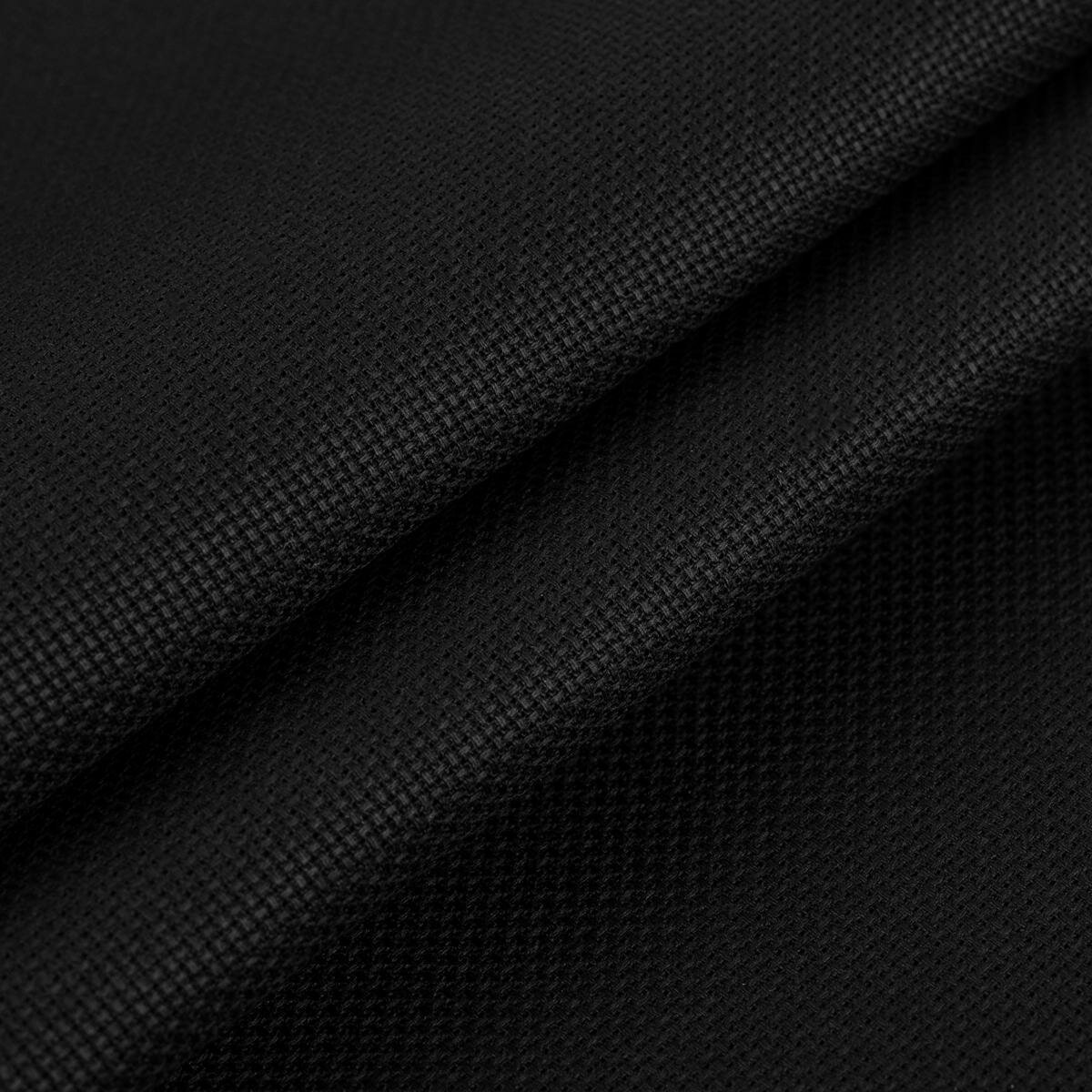 Канва K18 Gamma Aida №18 цв. Фасовка 100% хлопок 150 x 100 см +- 2 см чёрный