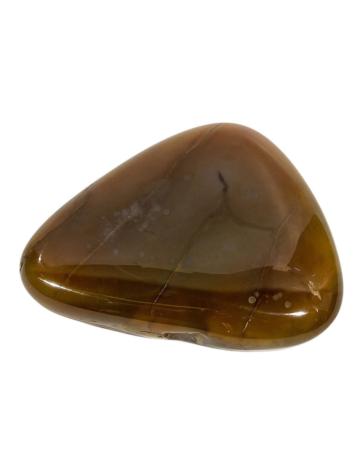 Агат полированный, размер 74х59х22 мм, вес 101 грамм