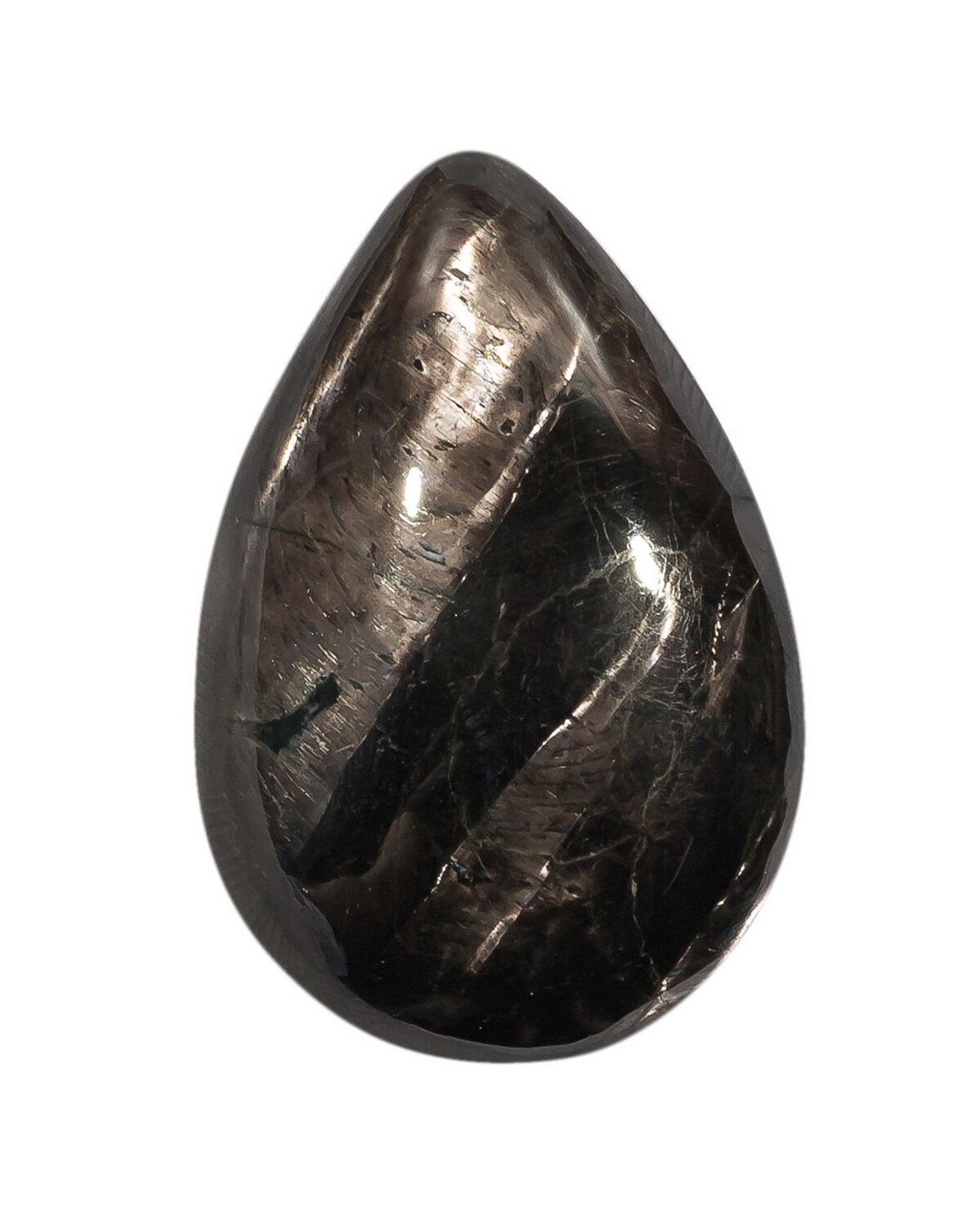 Кабошон гиперстен 38х25х7 мм.