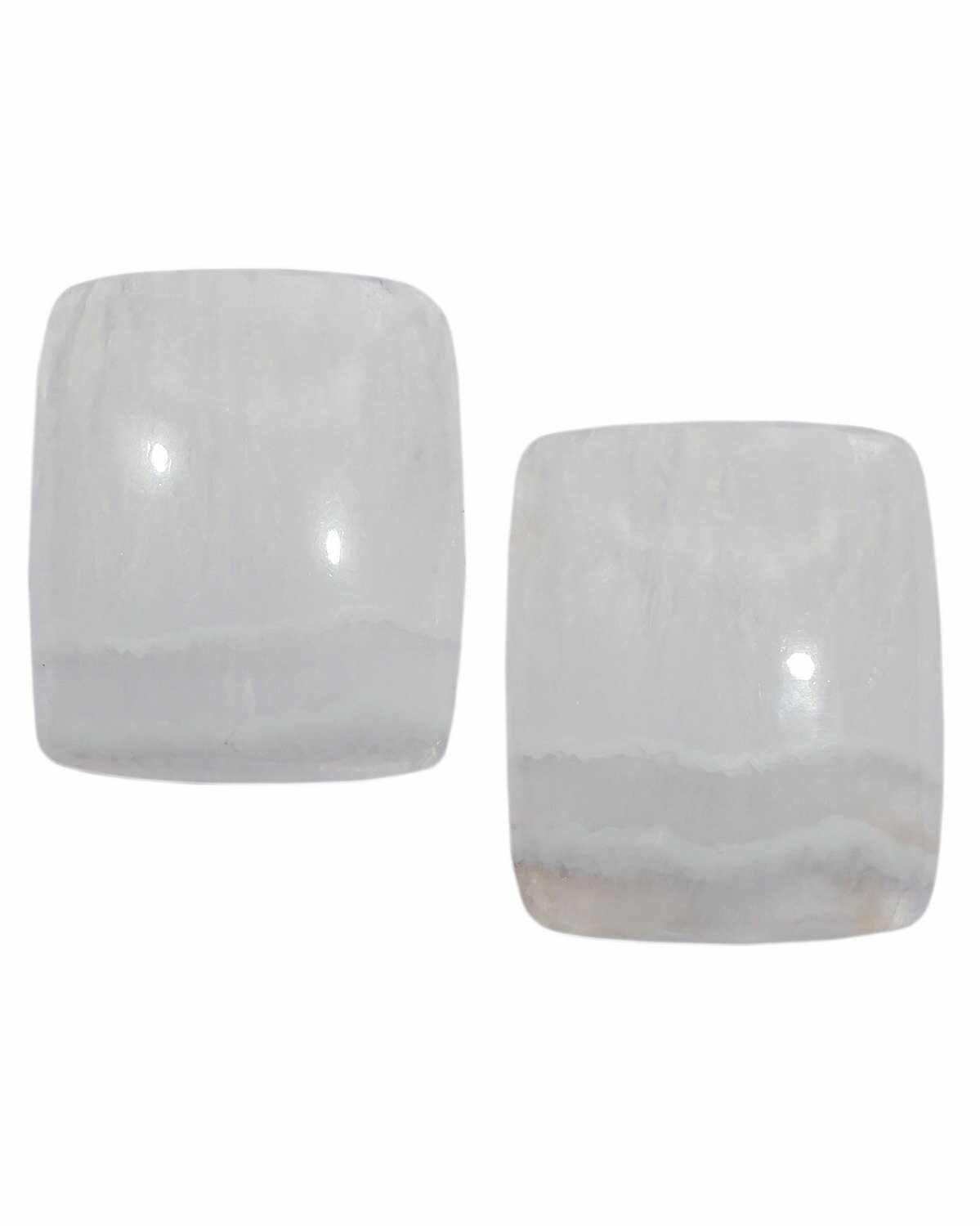 Кабошон голубой агат 24х20х6 мм.