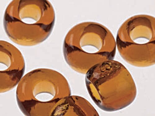 Бисер Preciosa 10110 Прозрачный коричнево-янтарный (10/0) 2.3 мм, 5 г, цена за 2 уп.