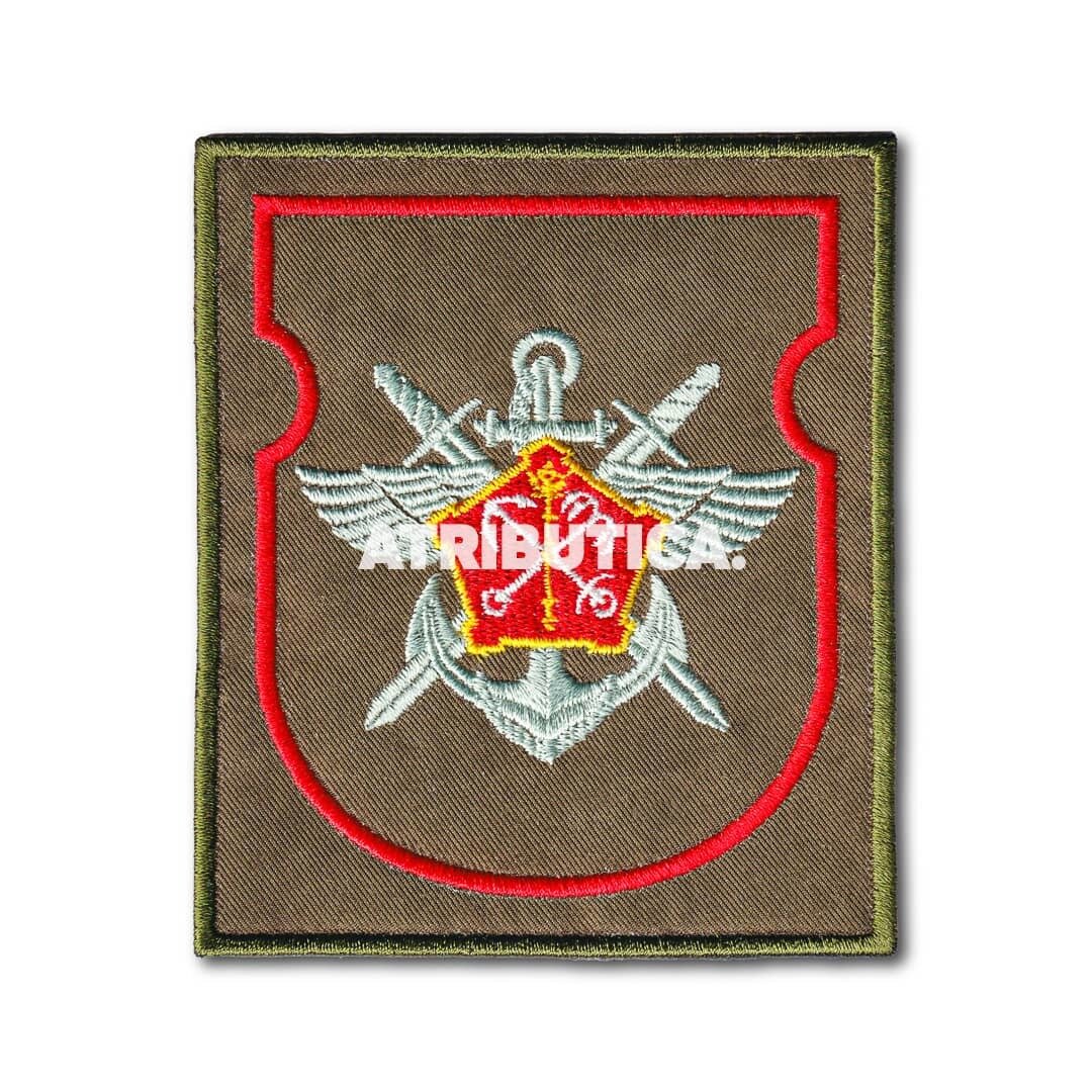 Нашивка ( Шеврон ) На Рукав 50-й Отдельный Батальон Сопровождения Воинских Грузов ( обсвг ) Оливковая (Оливковый / Пришивной)