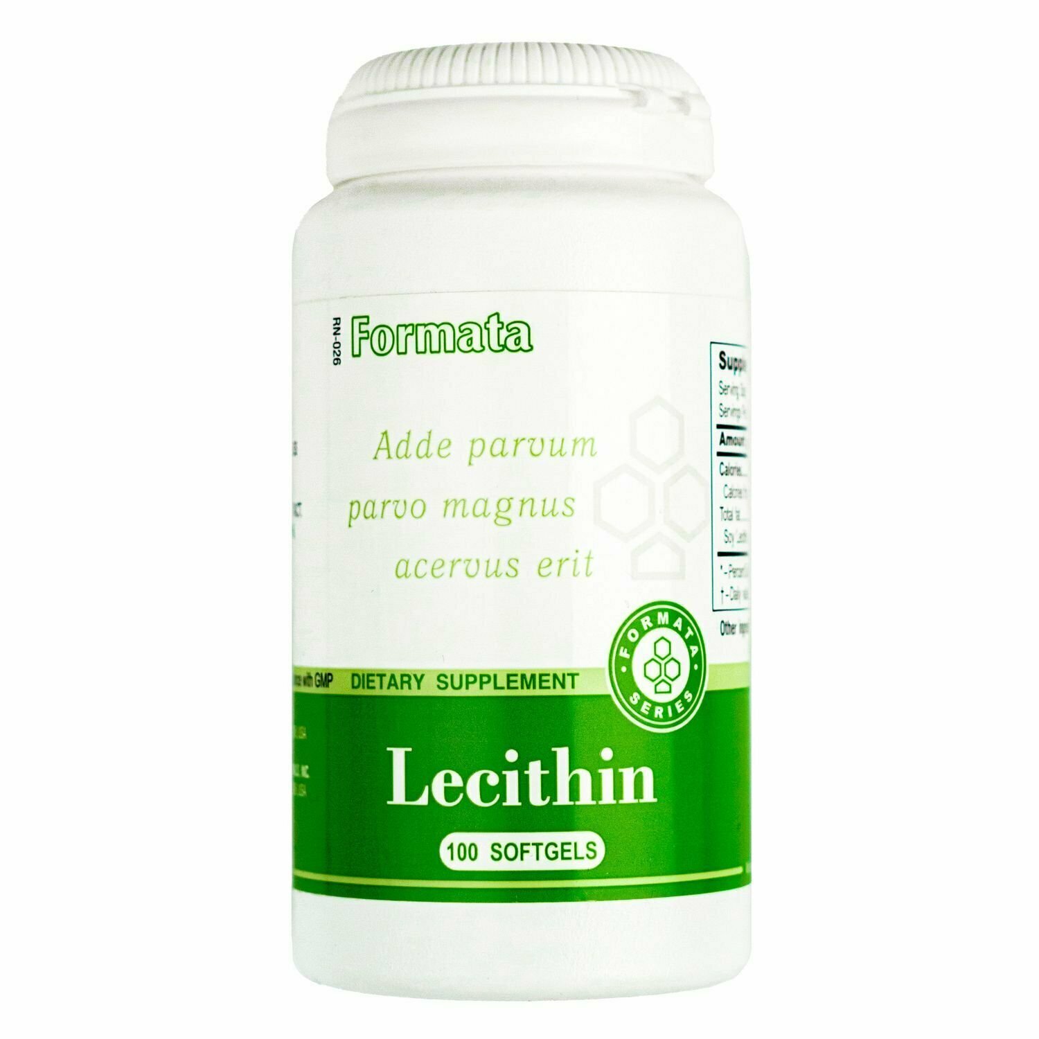 Lecithin "Santegra". Соевый лецитин 520 мг. 100 капсул.