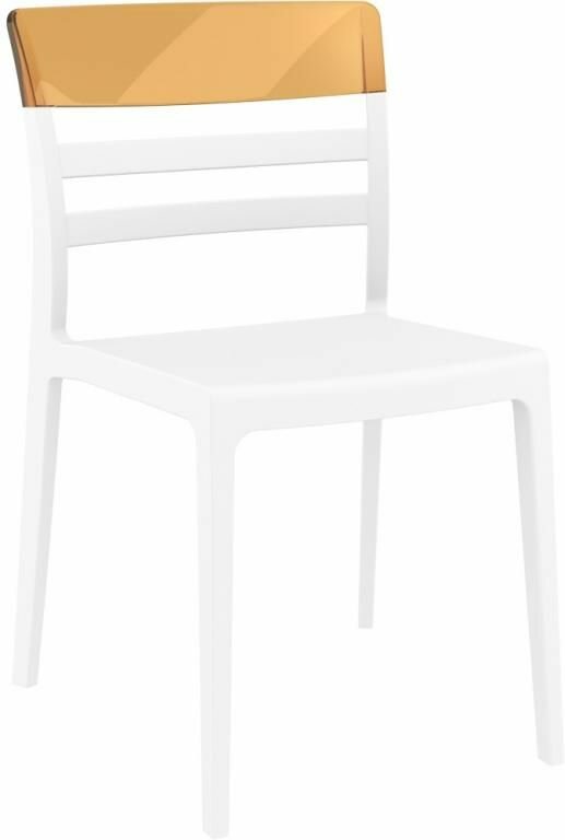 Стул пластиковый Mone STOOL MARKET белый, пластик, твердое сиденье, с подлокотниками