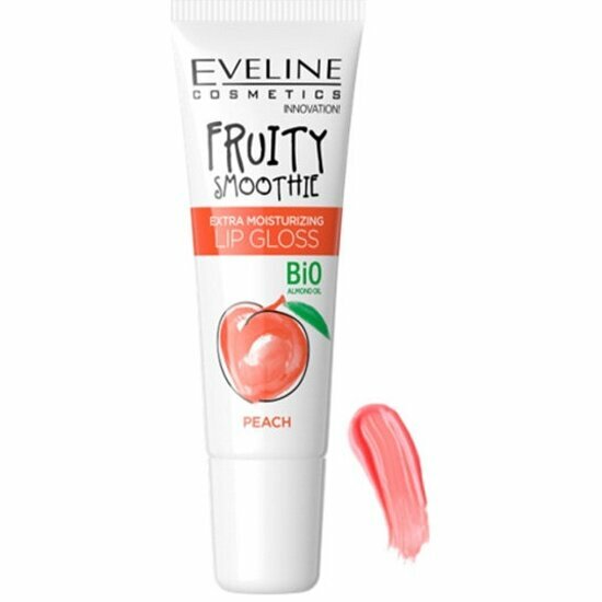 Блеск для губ Eveline Fruity Smoothie Peach, экстраувлажняющий, 12 мл