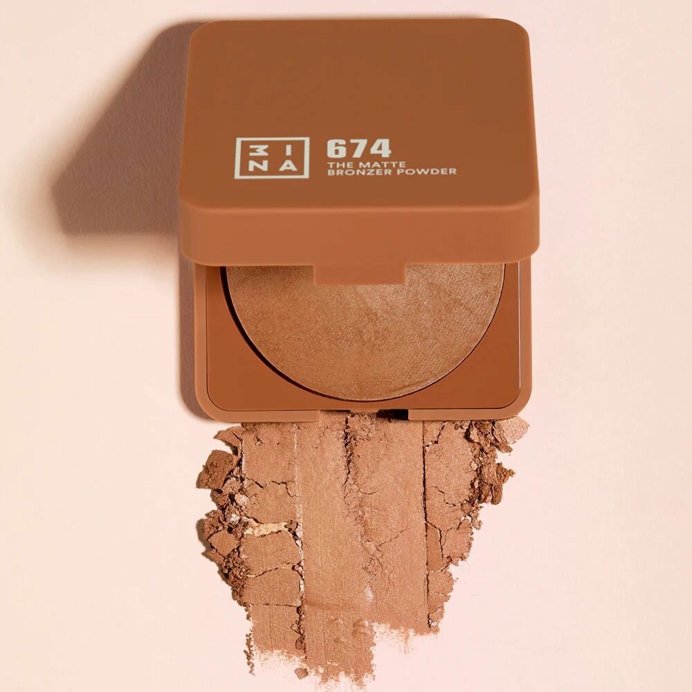 Бронзирующая Компактная пудра 3INA (Мина, Зина) The Matte Bronzer Powder, Цвет - 674