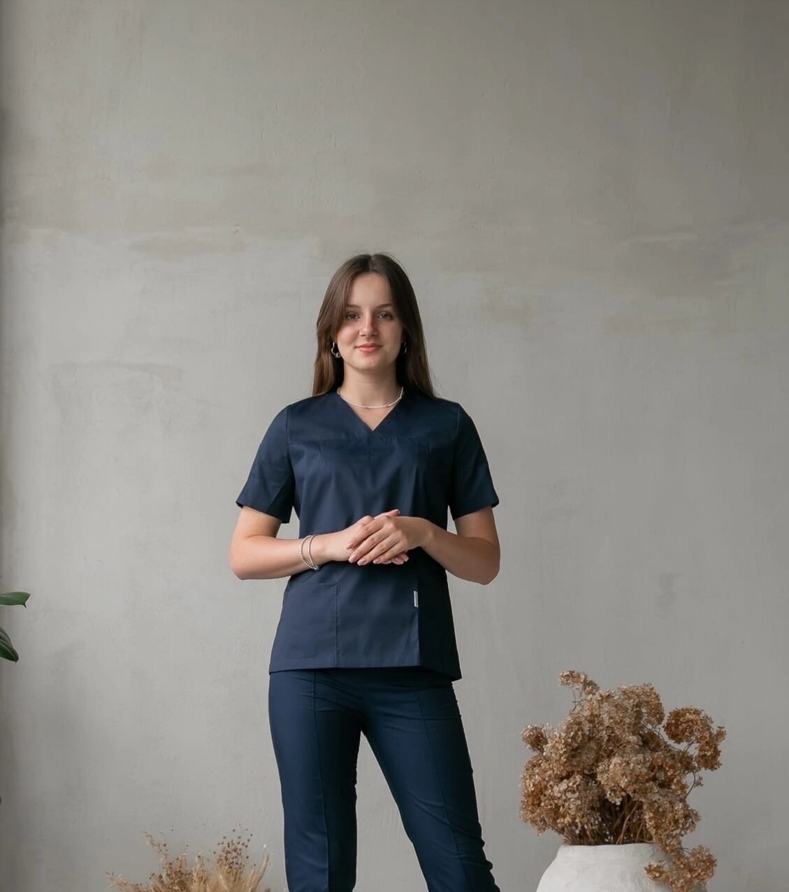 Блуза Амина(тёмно синий)медицинский 50
