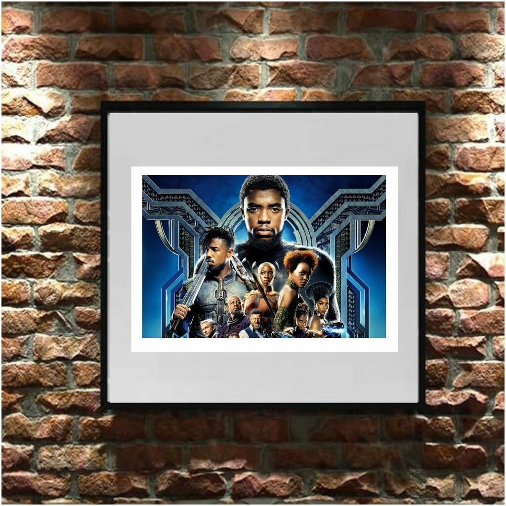 Постер "Black Panther (Черная Пантера)" Cool Eshe из коллекции "Любимые герои", А4