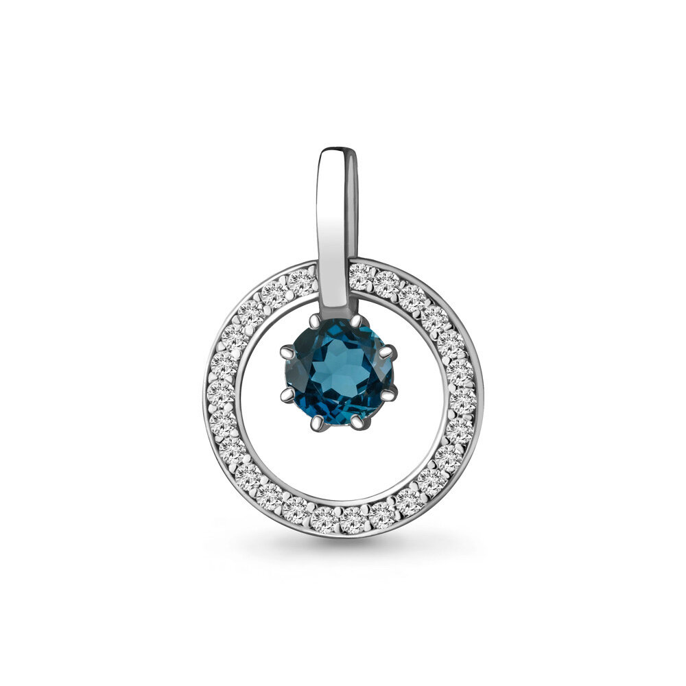 Подвеска, серебро, 925 проба, топаз