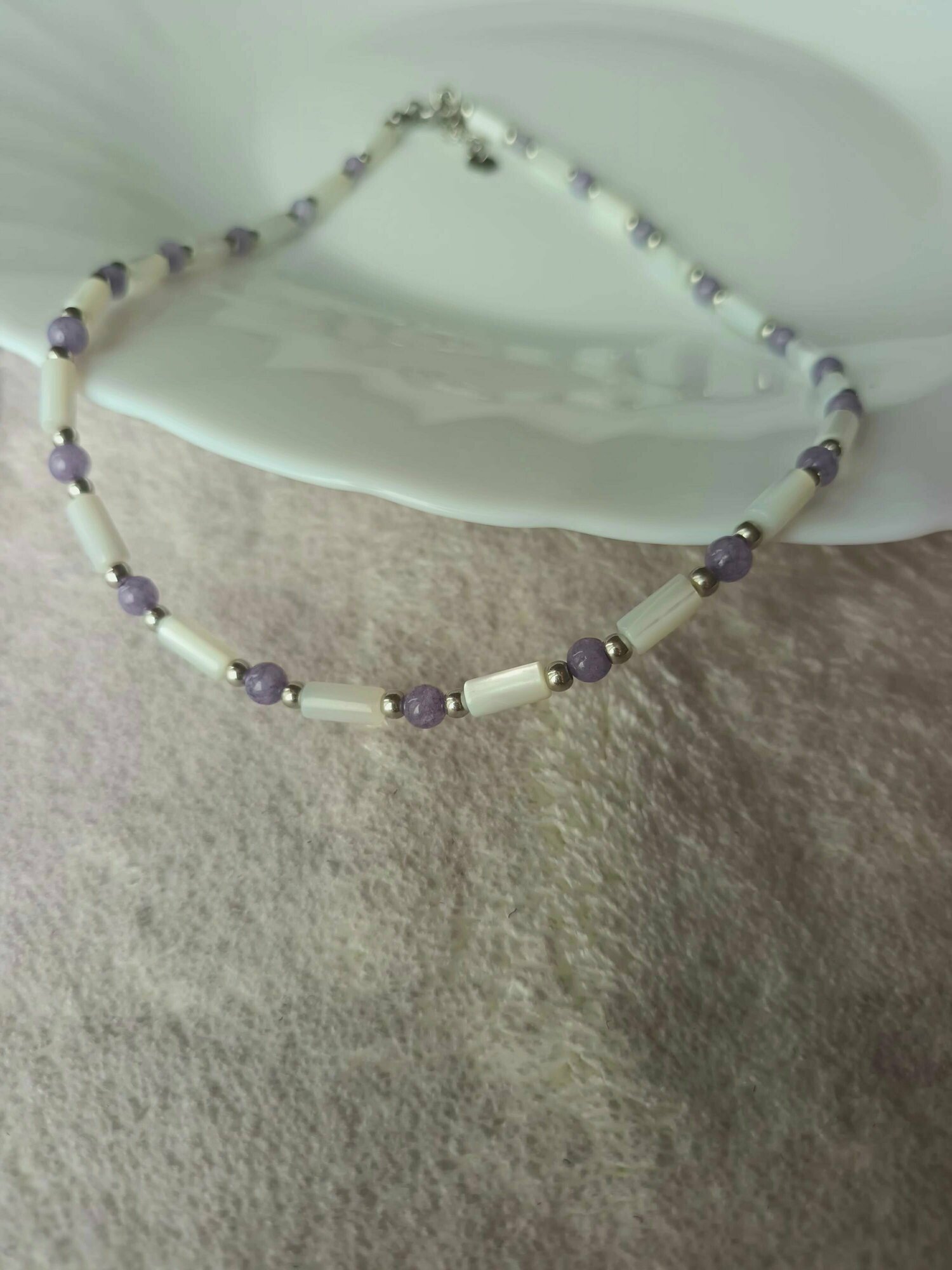 Колье, перламутр, ракушка