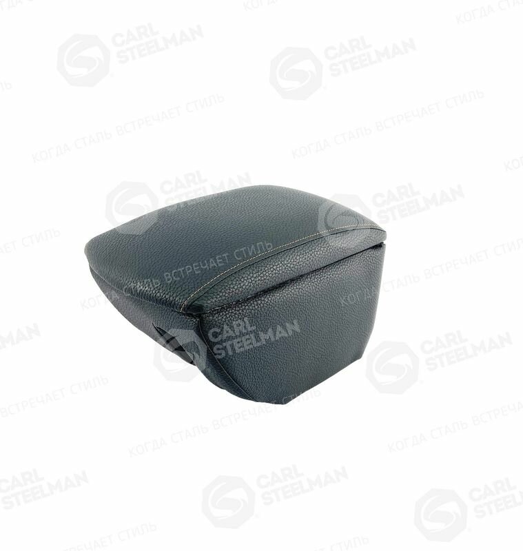 Подлокотник Carl Steelman для Audi A4 (1994-2007) (бар) с подстаканником, черный с темно-серой строчкой
