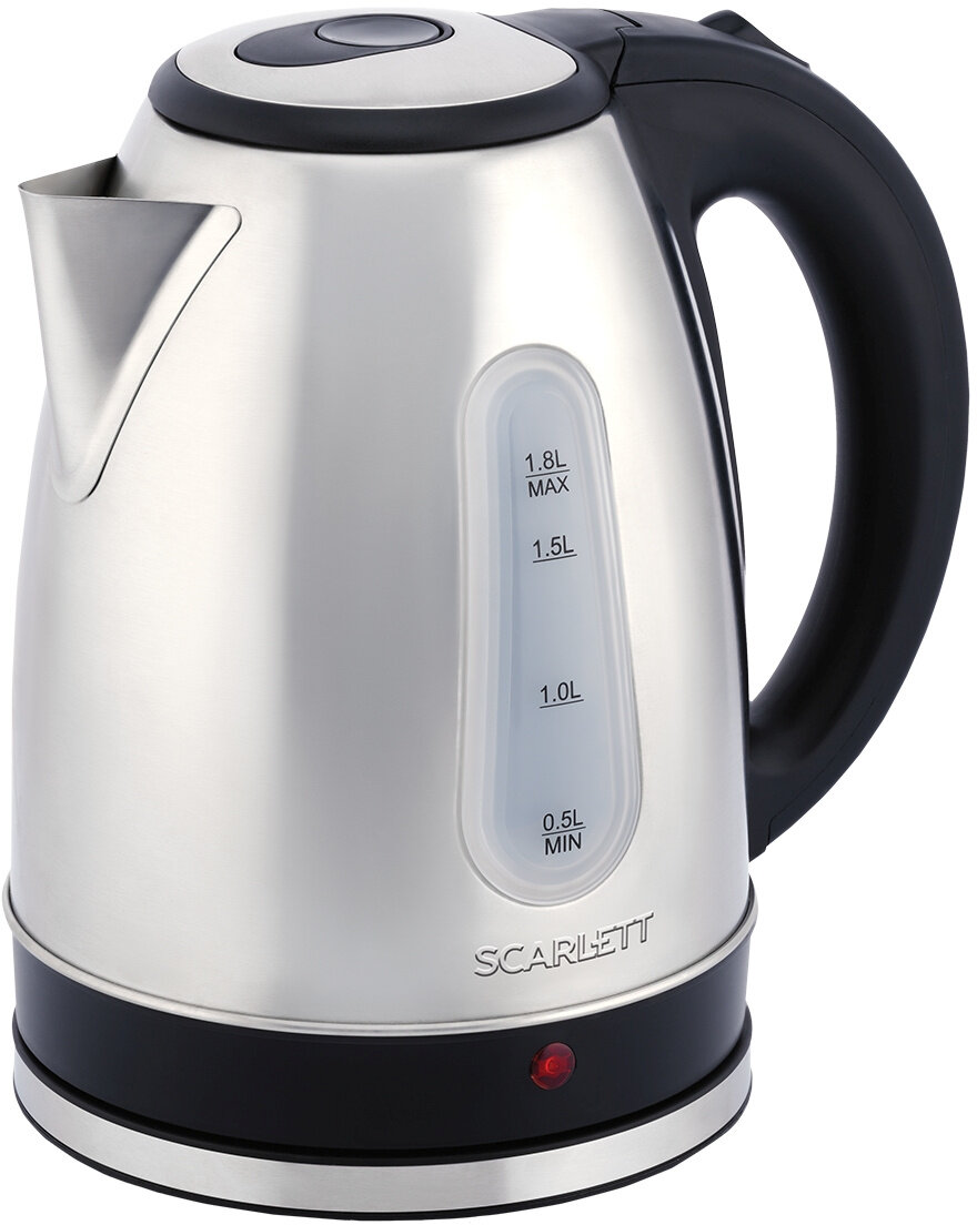 Чайник электрический Scarlett SC-EK21S75, 2200Вт, серебристый и черный